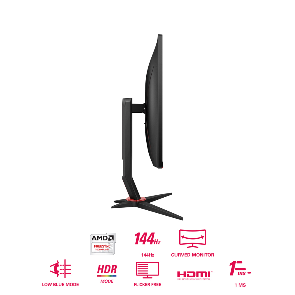 Monitor Gamer Curvo 32″ AOC CQ32G2E QHD 2560 x 1440 144Hz 1MS HDMI/DP ...